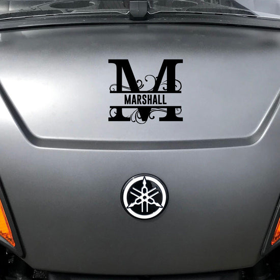 Monogram (Split Roman Flourish) Vinyl Decal – Stick'emAll Vinyl Decals